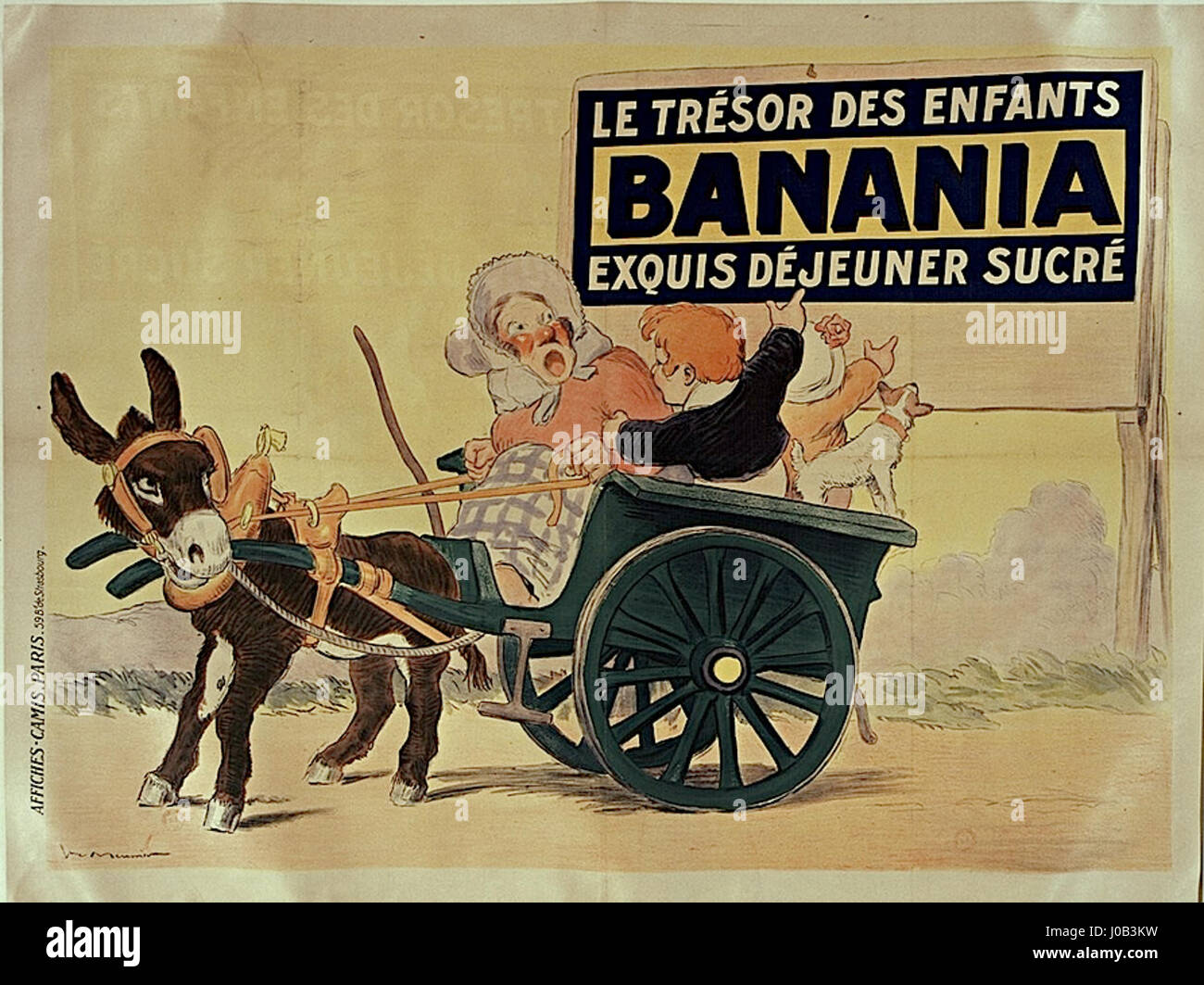 A poster by G. Meunier for the French brand Banania, featuring an ...