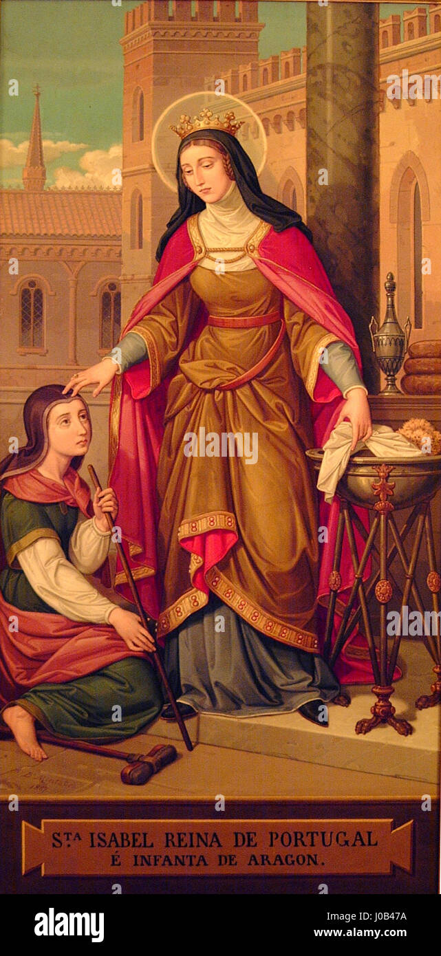'Santa Isabel de Portugal' depicts the saint in her traditional attire ...