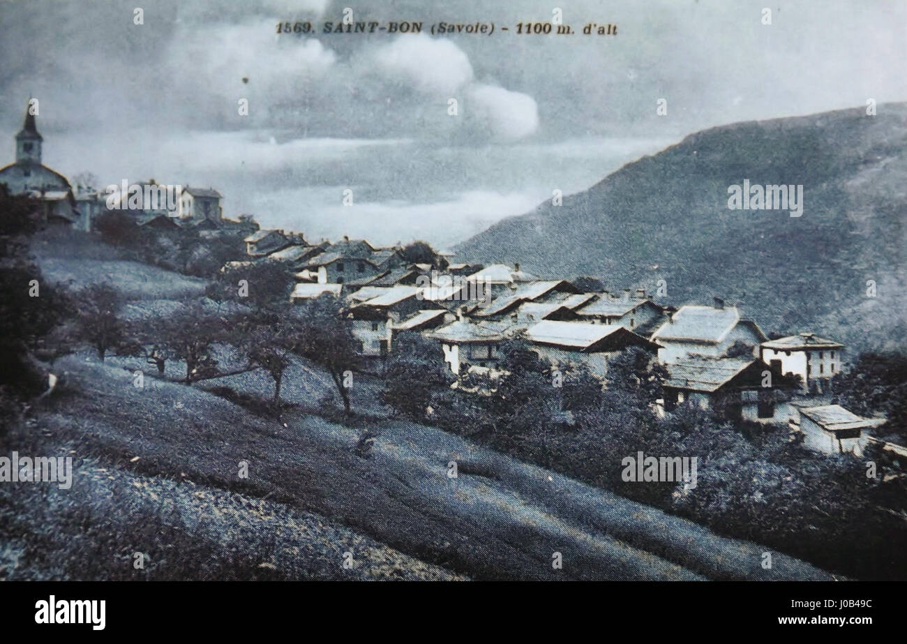 The painting 'Saint-Bon-le-Bas après l'Annexion' represents the town of ...