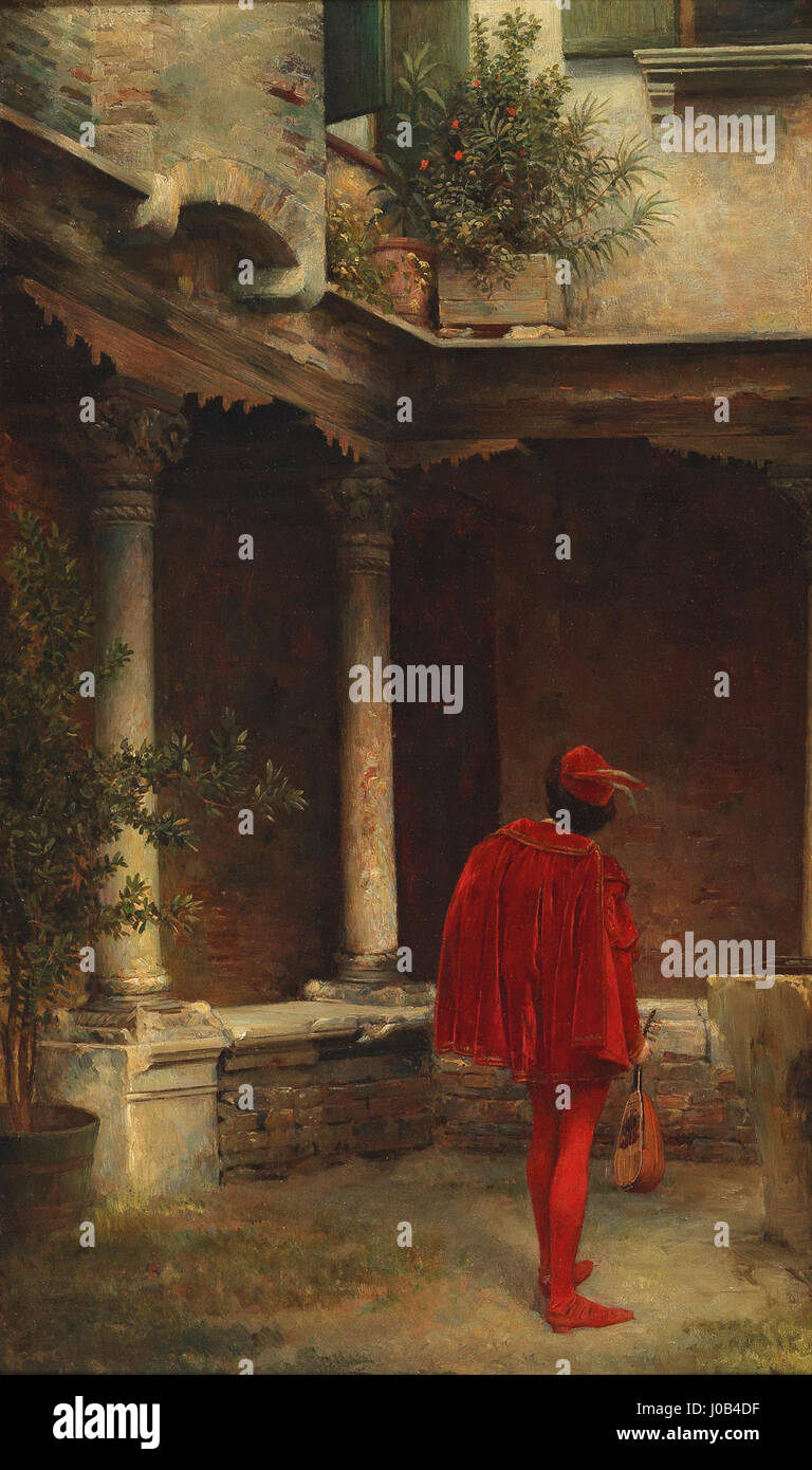 Carl Probst Das Ständchen 1874 Stock Photo - Alamy