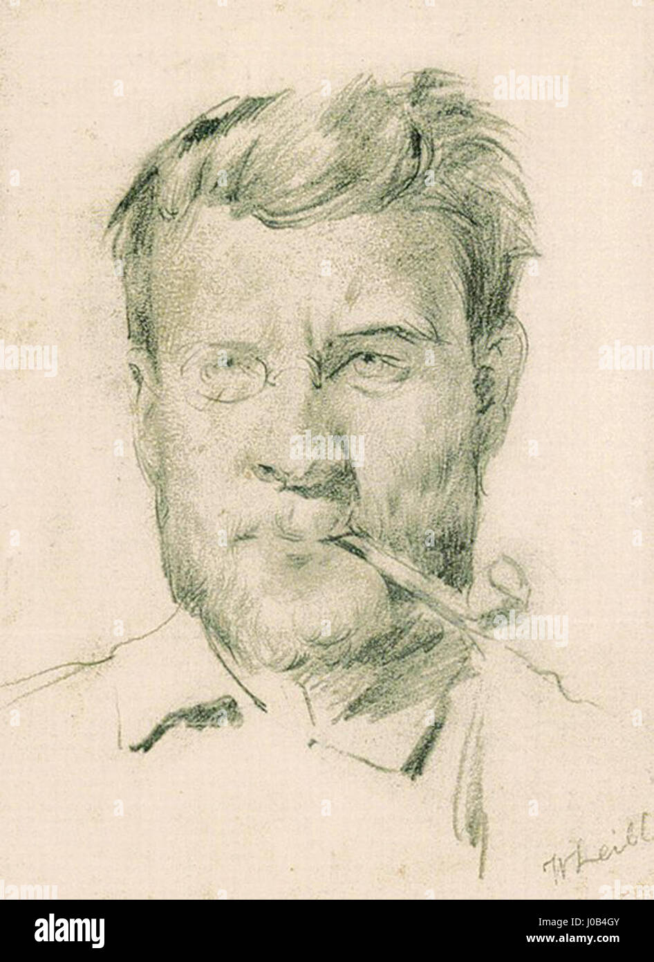 Wilhelm Leibl’s *Portrait of Johann Sperl* captures the German ...