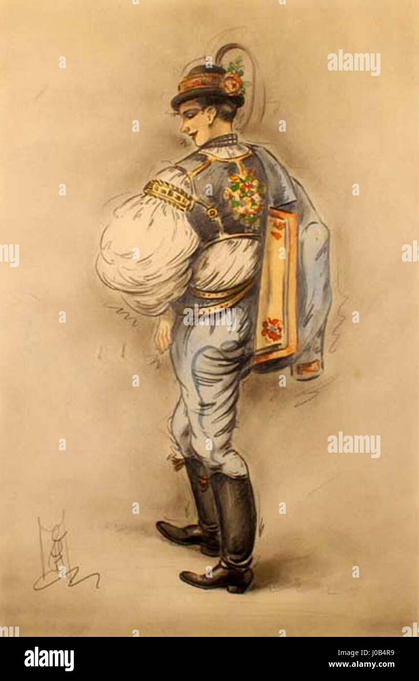 'Tanecník v kroji' by Jaroslav Stika captures a dancer in traditional ...