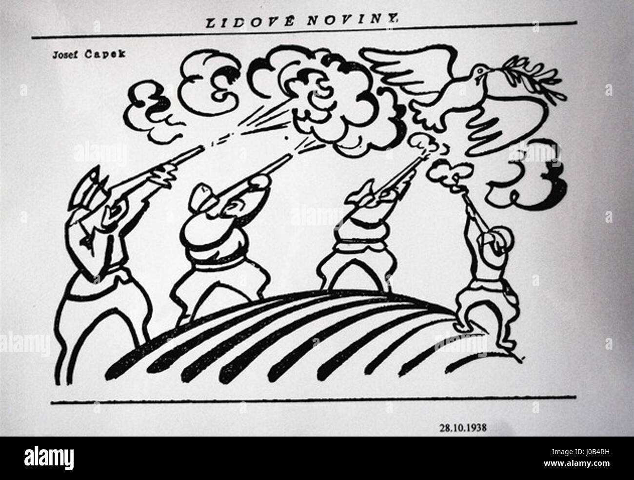 Josef Capek’s 'Protinacistick Karikatura' is a political caricature ...