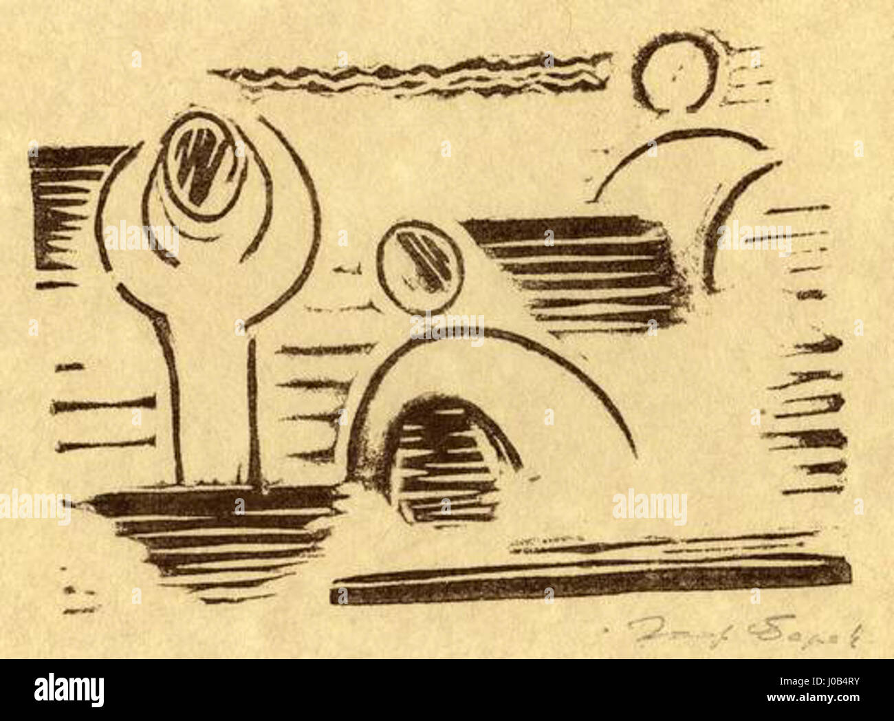 Josef Čapek’s 1917 painting 'Koupání' (Bathing) captures a tranquil ...