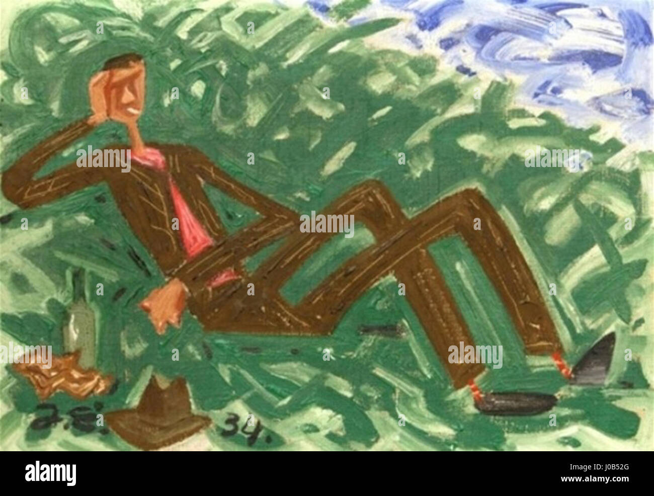Josef Capek’s 'Muž ležící v trávě' (Man Lying in Grass) from 1934 ...