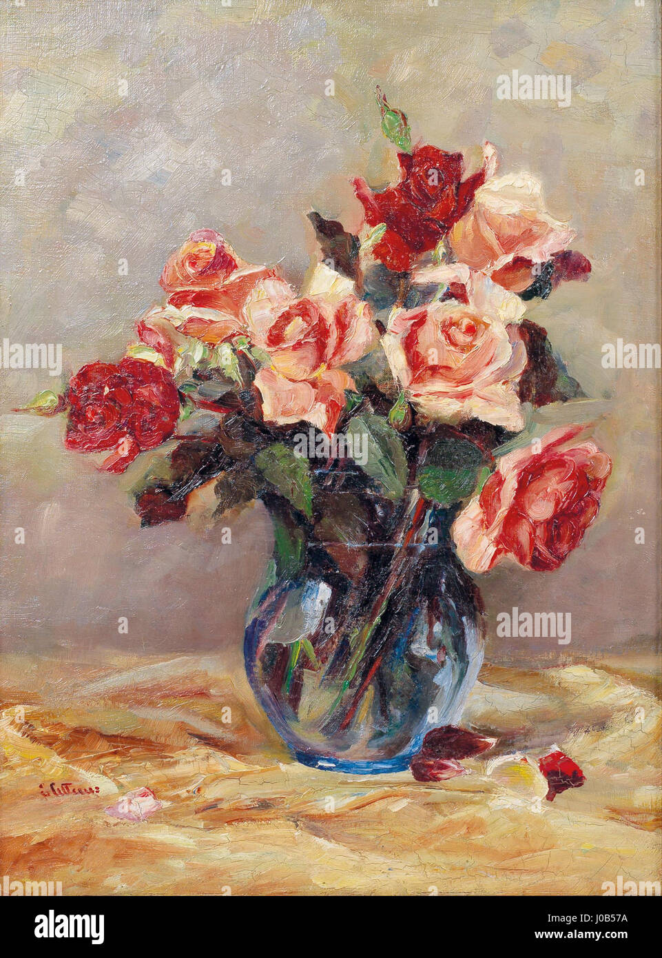 Elisabeth J Gräfin von Attems' painting Rosenstillleben features a ...