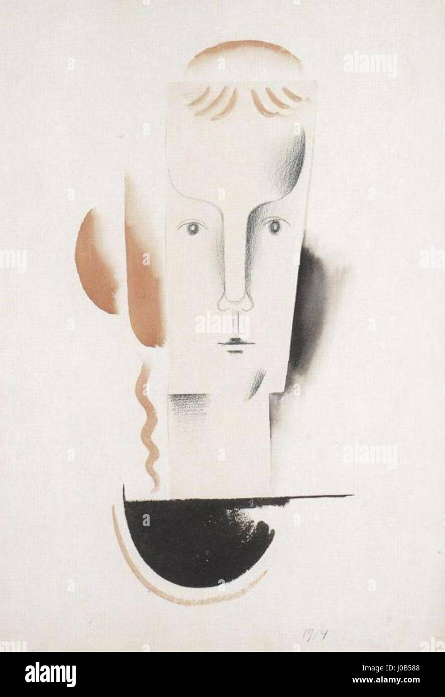 ‘Hlava’ by Josef Capek, created in 1914, explores themes of human ...