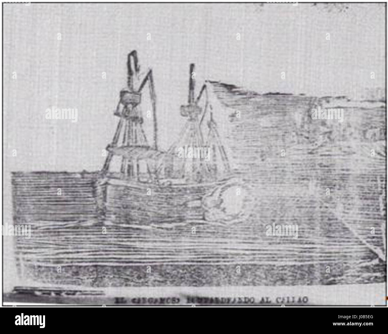 Caricature illustrating events from the War of the Pacific (1879-1884 ...