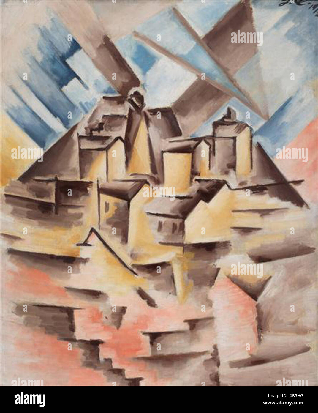 Josef Čapek’s 1912 work 'Předměstí' (Suburb) depicts the urban ...
