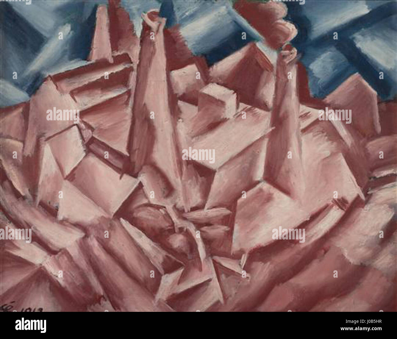 Josef Capek’s 'Továrna' (Factory), painted in 1912, depicts the ...