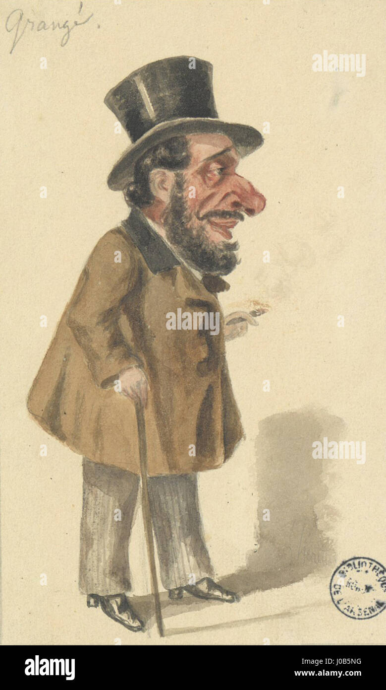 The portrait 'Eugène Grangé' by Lhéritier captures the French artist in ...
