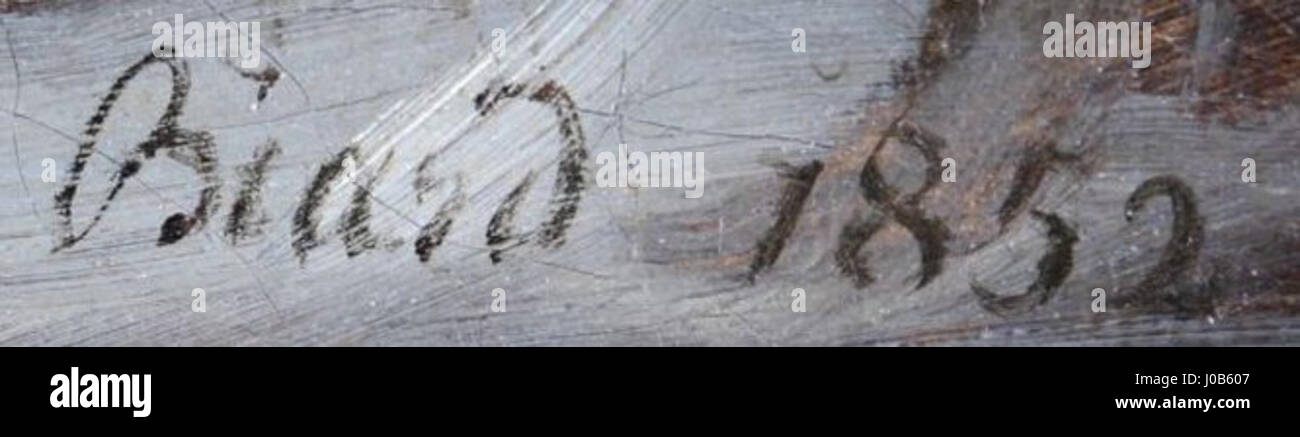 The signature of French painter François-Auguste Biard is a hallmark of ...