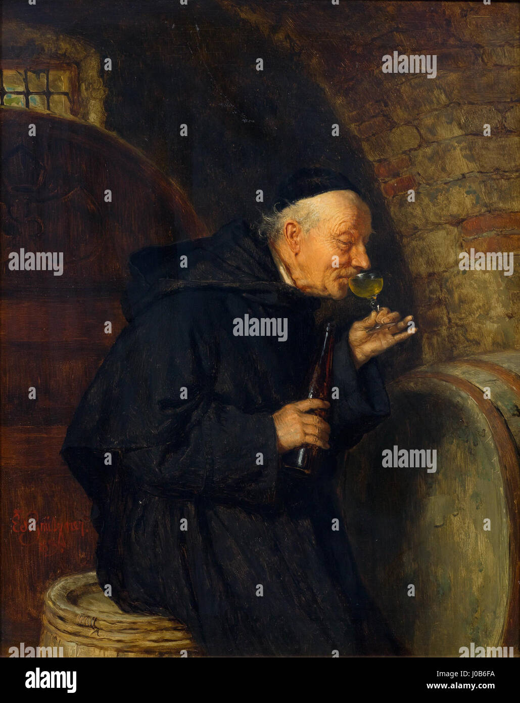 Eduard Grätzner's 1883 painting 'Der erste Schluck' ('The First Sip ...