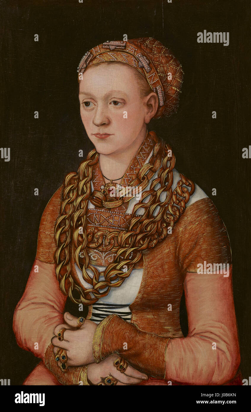 'Bildnis der Anna Bäumer' (Portrait of Anna Bäumer) by Lucas Cranach ...