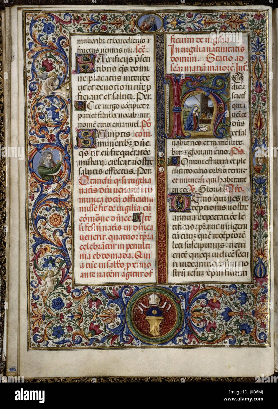 A 15th-century illuminated manuscript page from the 'Missel de Thomas ...