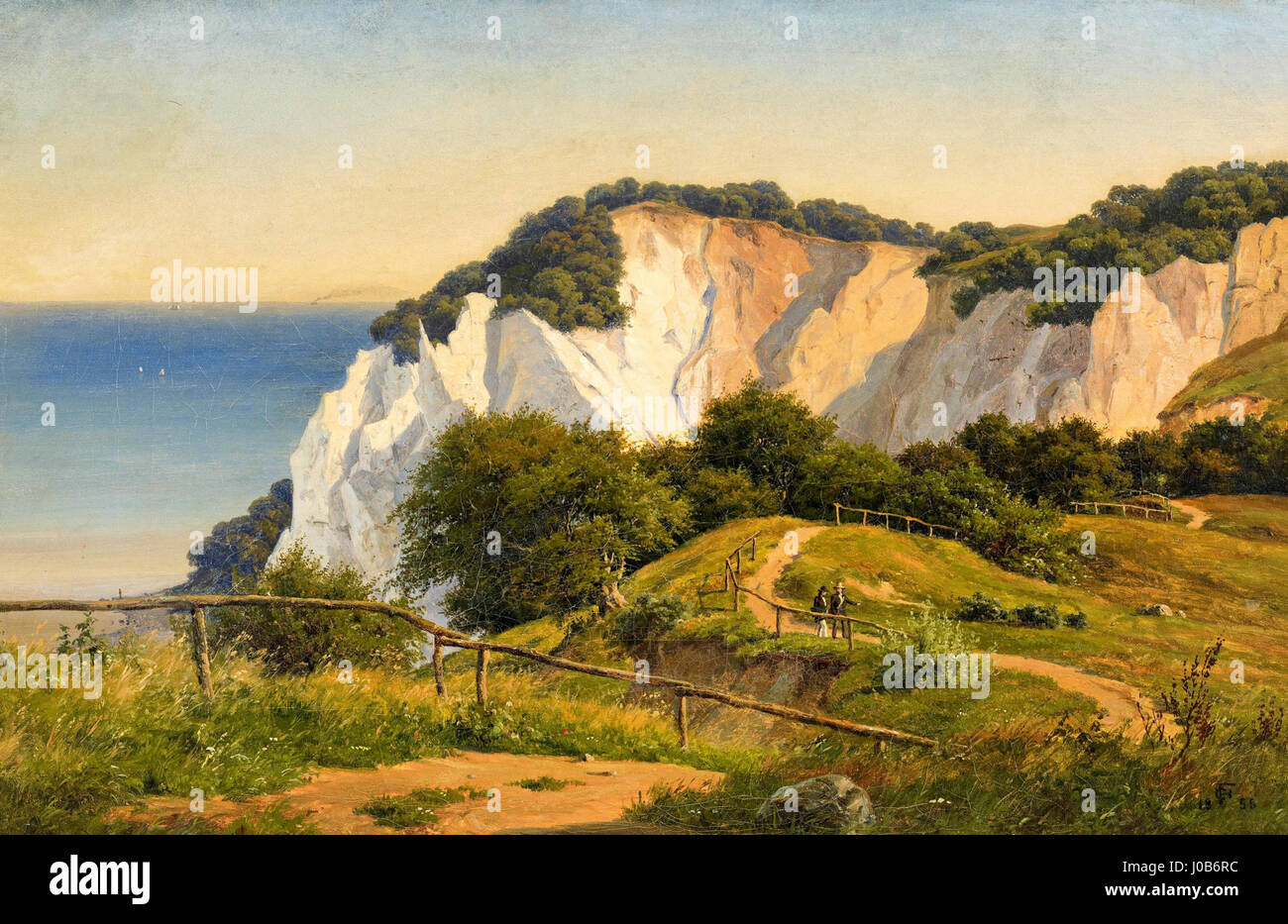 Carsten Henrichsen’s painting 'Summer's Day at Møn’s Cliff' from 1855 ...