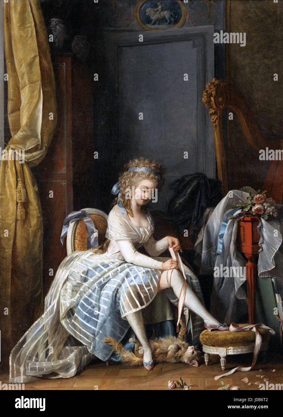 Niklas Lafrensen’s 'Young Woman at Her Toilette' is a delicate portrayal of a woman in a private ...