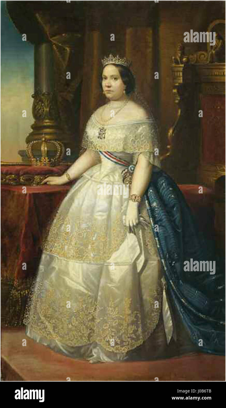 The portrait of Queen Isabel II of Spain, housed in the University of ...