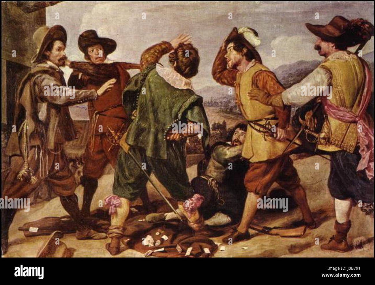 'Rixe de soldats devant l’ambassade d’Espagne' is a 1630 painting by ...