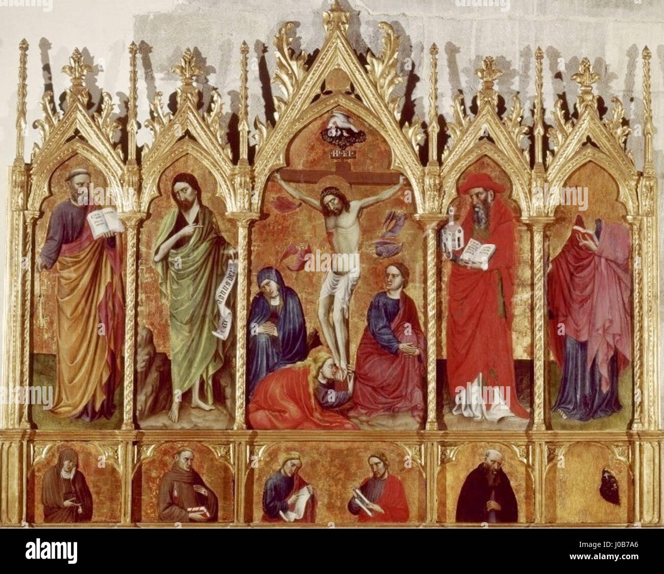 This polyptych attributed to Zanino di Pietro is a religious artwork ...
