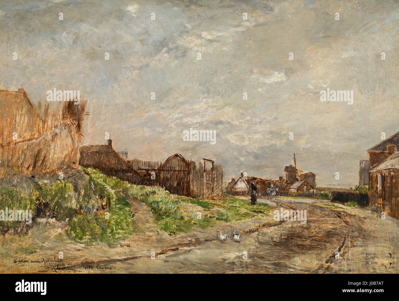 Ribarz’s 1882 painting captures a French landscape near Cayeux, with ...