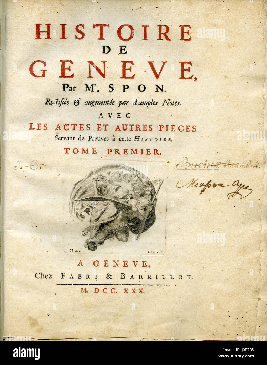 'Histoire de Genève' is a historical account of the city of Geneva ...