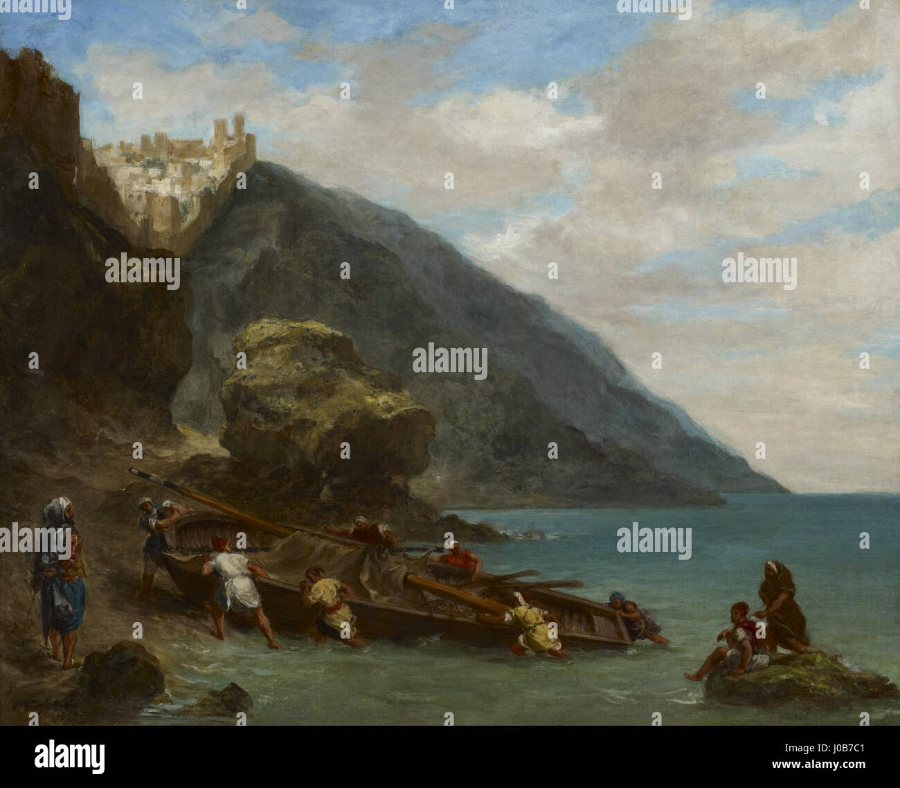 A painting by Eugène Delacroix, 'Vue de Tanger' depicts the coastal ...