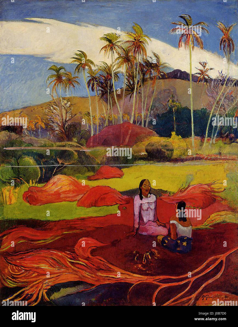 'Femmes près des palmiers' (Women Near Palm Trees) by Paul Gauguin from ...