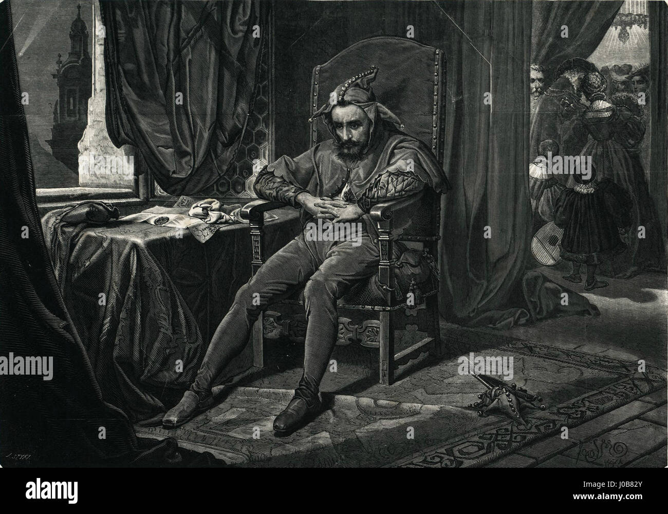 'Stanczyk' by the artist depicts a Polish clown, capturing a moment of ...