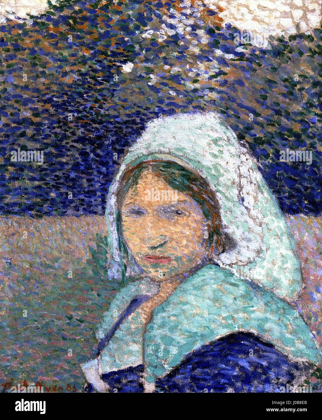 Emile Bernard’s 1886 painting 'Jeune Bretonne' depicts a young Breton ...