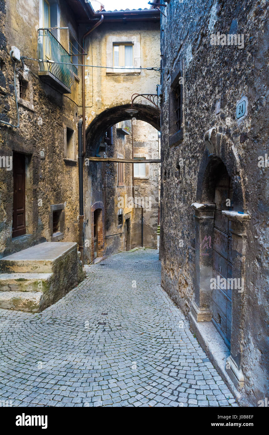 Scanno (Abruzzo, Italy) - The medieval village of Scanno, plunged over ...