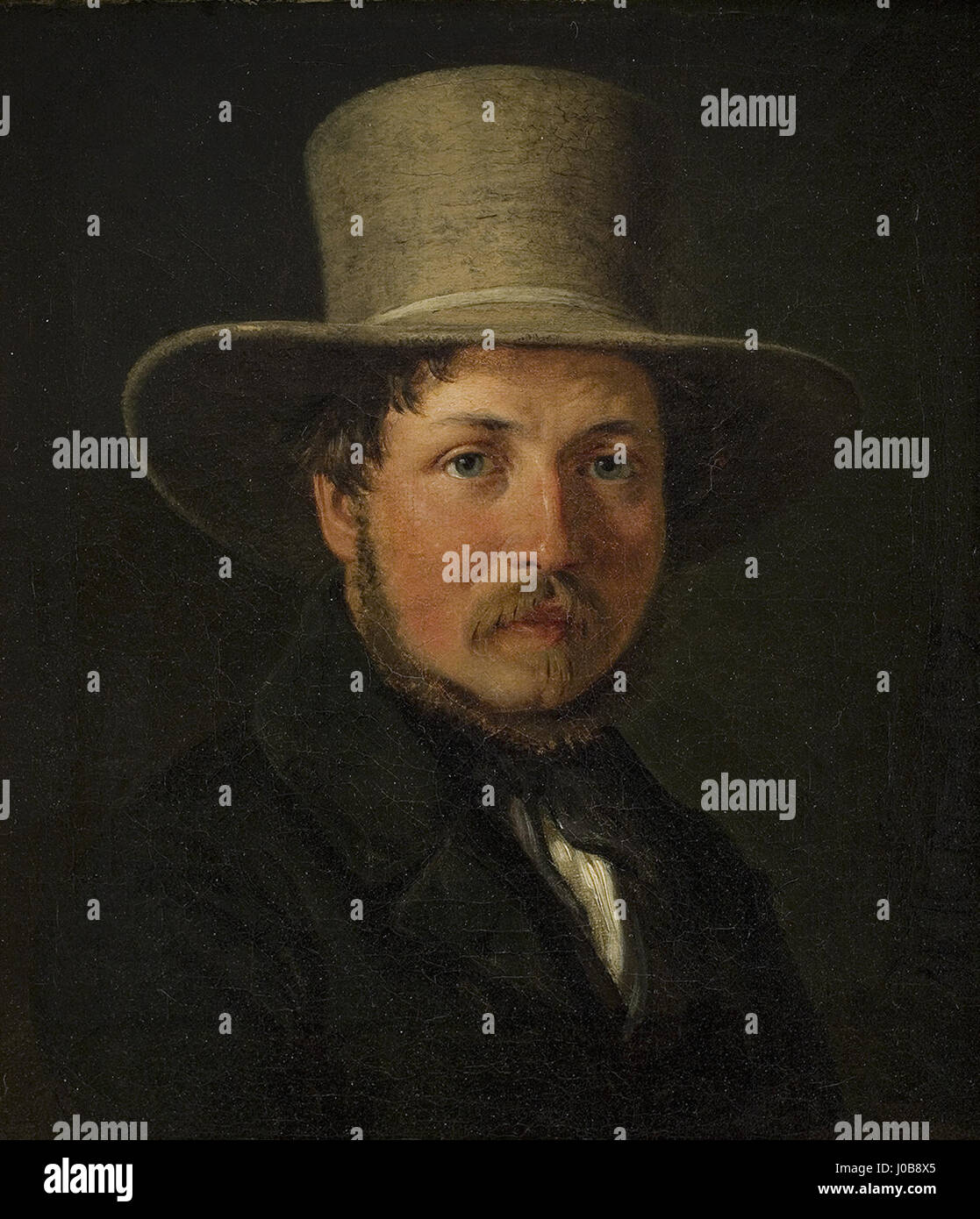This 1839 portrait by Wilhelm Marstrand depicts Christen Købke, a ...