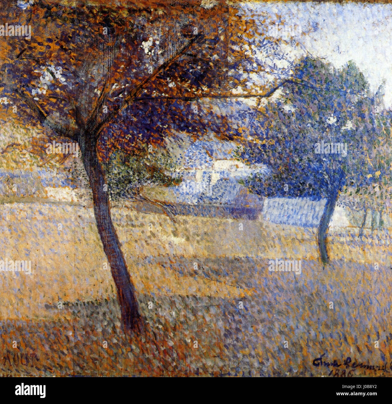 Émile Bernard’s 'Verger … Pont Aven' depicts a rural scene in Pont-Aven ...