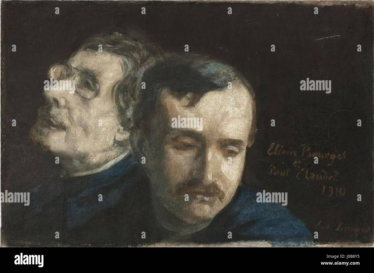 A 1910 painting by Émile Bernard titled 'Double portrait de Paul ...