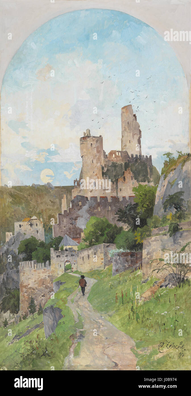 'Blick auf die Ruine Dürnstein' is a 1893 painting by Eduard Zetsche ...