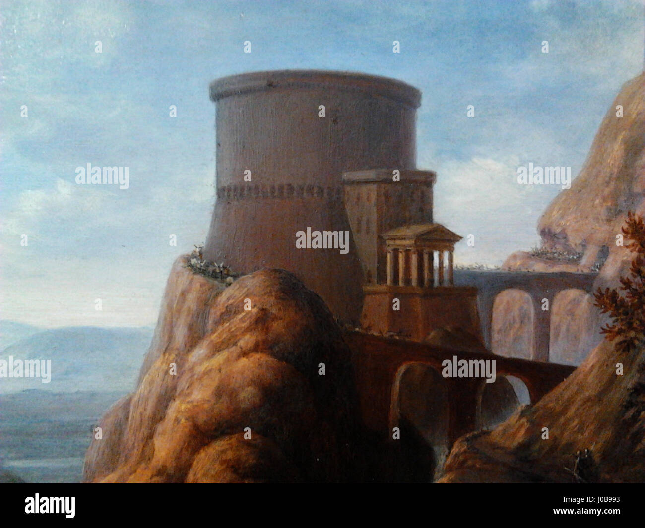 Mielzynski's 'Landscape with a Roman bastion' depicts a detailed scene ...