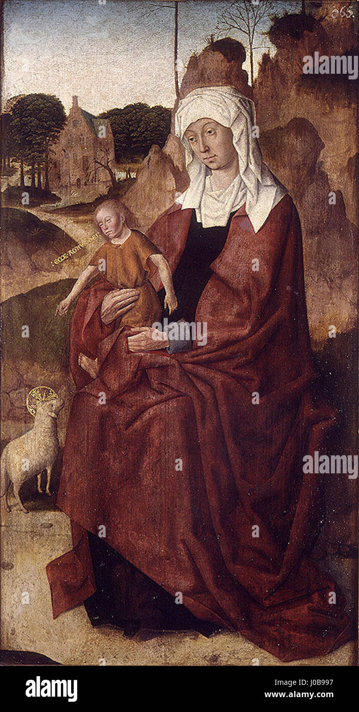 This 15th-century diptych, attributed to the circle of Hugo van der Goes, depicts Saint Isabel ...