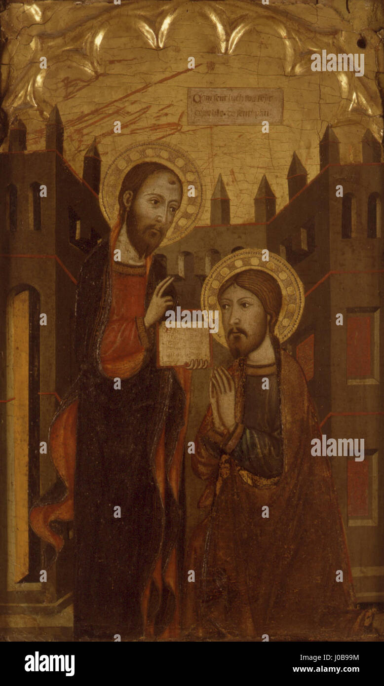 An artwork titled 'San Lucas es recibido como discípulo de San Pablo ...