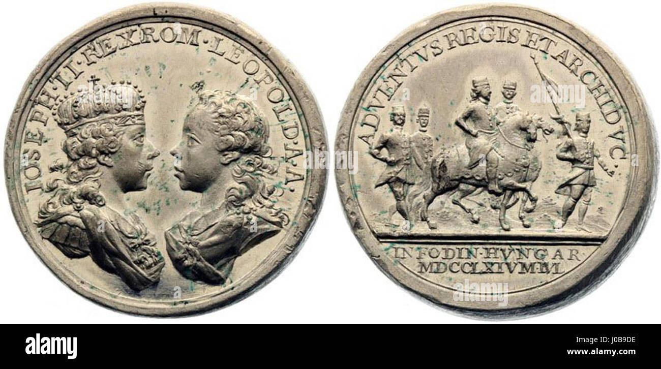 This commemorative medal marks the arrival of Joseph II and Leopold II ...