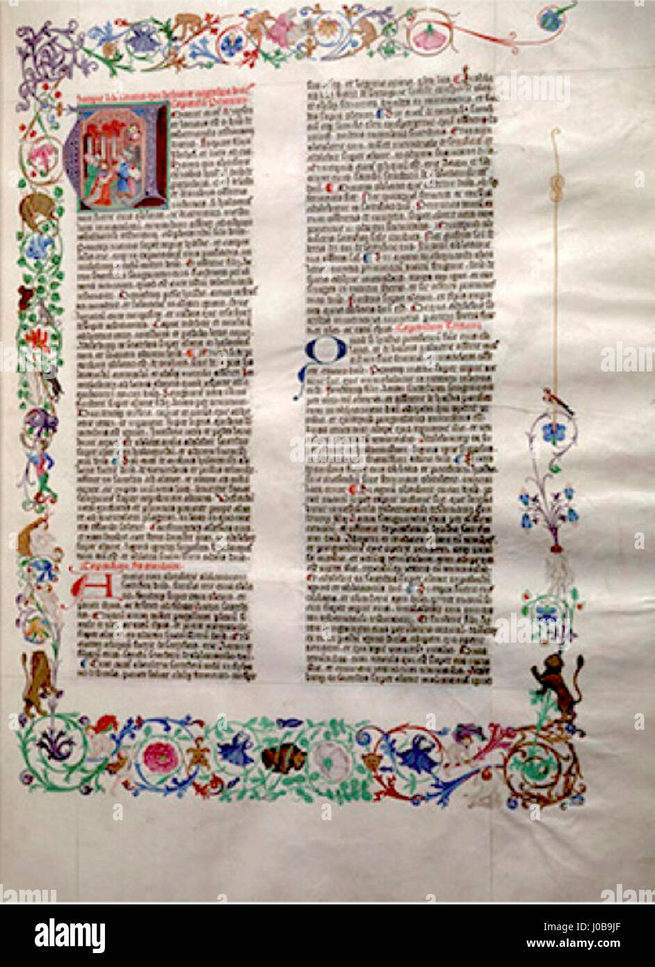 The 'Bible géante de Mayence' (Giant Bible of Mainz) page 16 features a ...