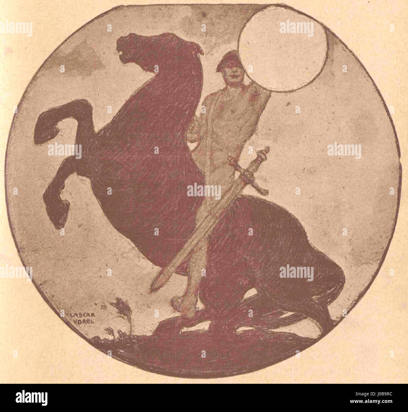 This artwork by Lascar Vorel, titled 'Luceafărul' (The Morning Star ...