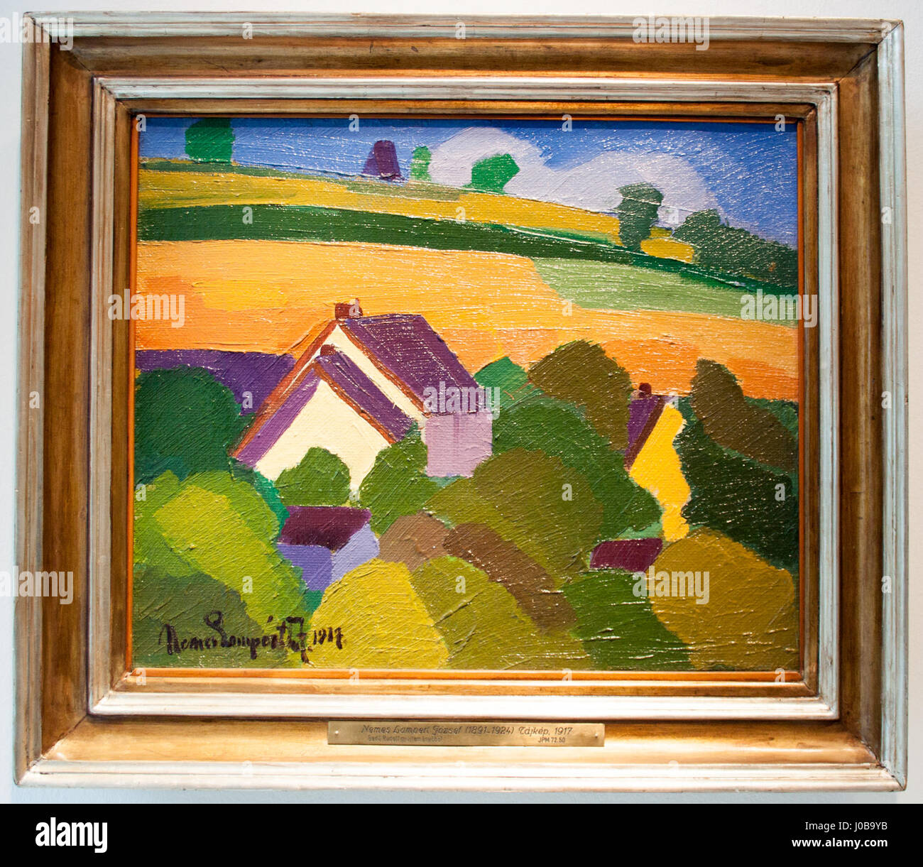 This 1917 painting by Nemes-Lampárth captures a serene landscape scene ...