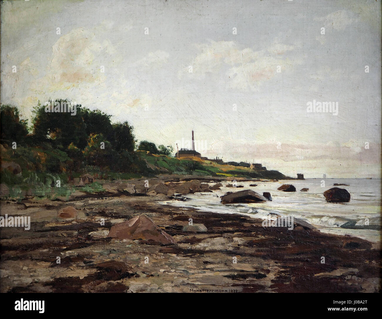 ‘Hermanns Dänische Küste’ is a landscape painting depicting the Danish ...