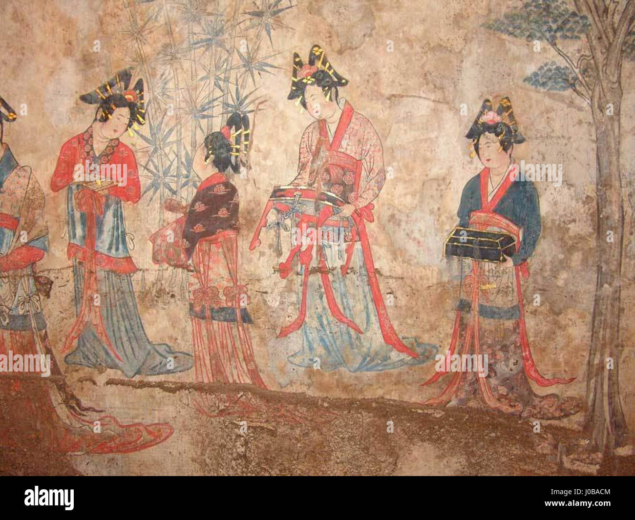 The Pao-Shan Tomb wall painting from the Liao Dynasty illustrates the ...
