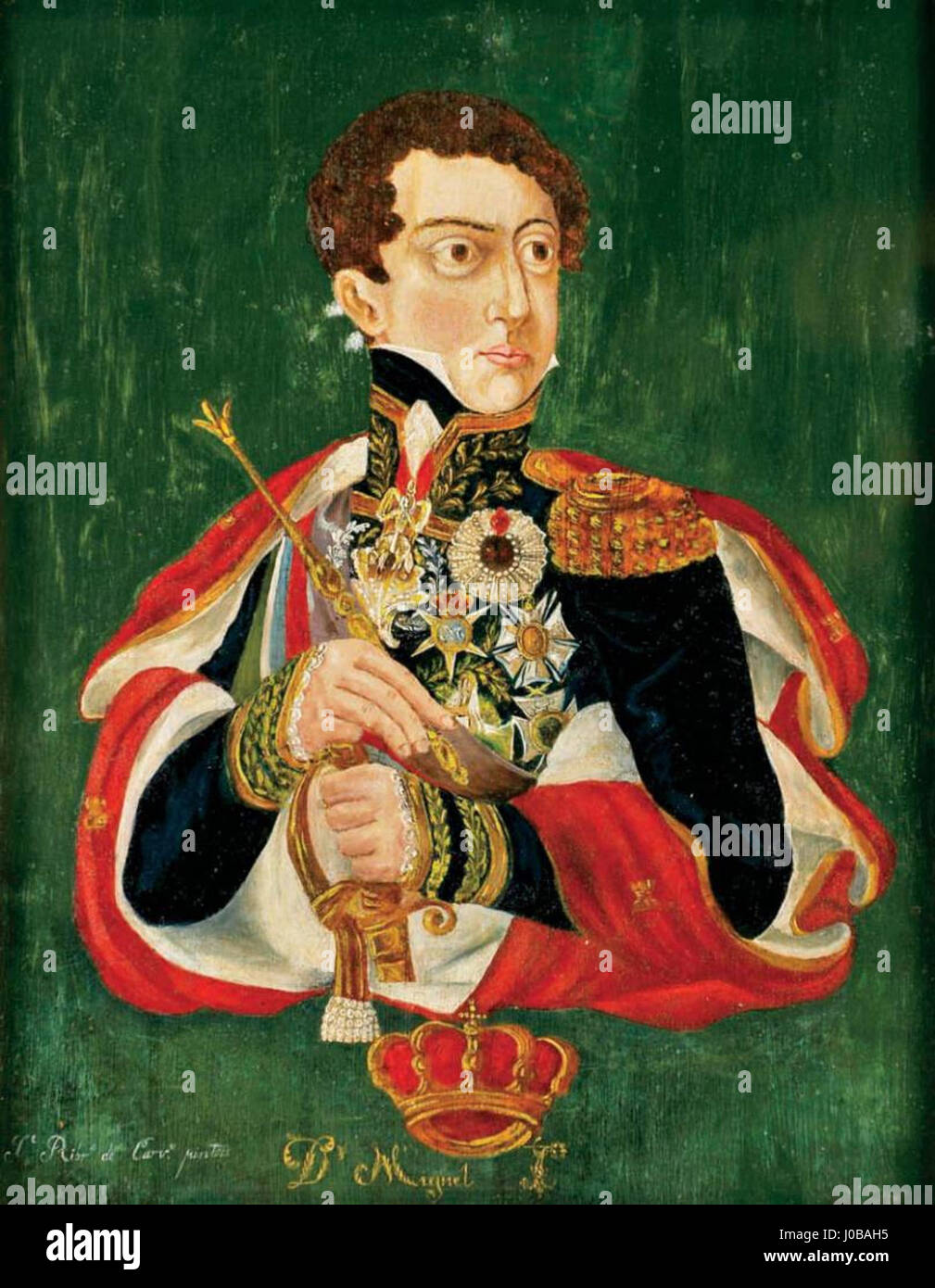 'Retrato do Rei D. Miguel I' by José Ribeiro de Carvalho depicts King ...