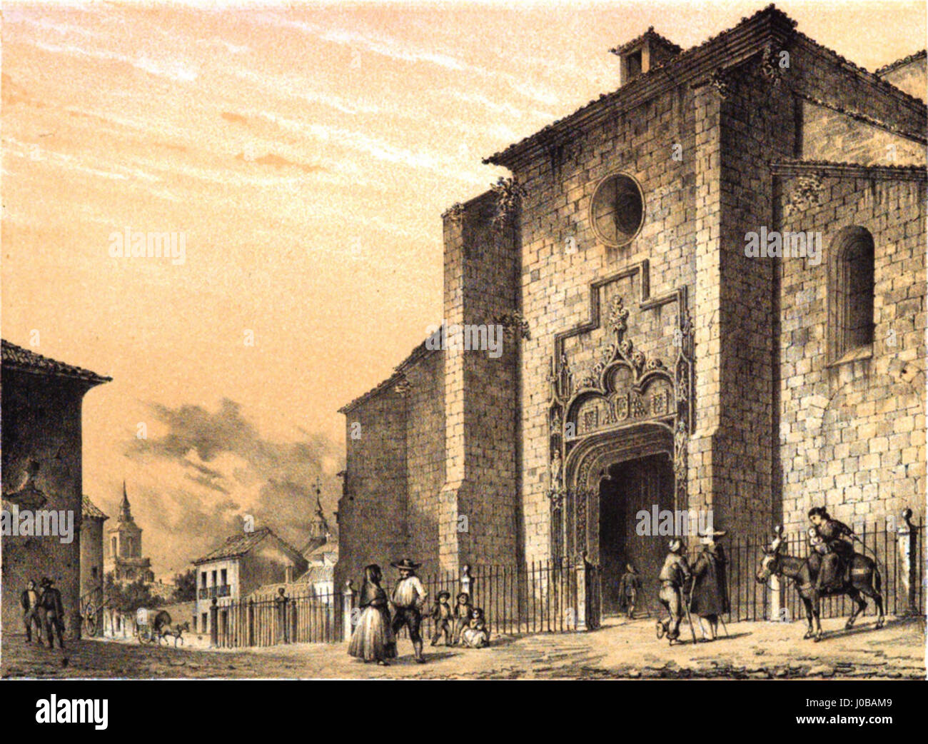 Francisco Javier Parcerisa’s 1853 painting depicts the Colegiata de ...