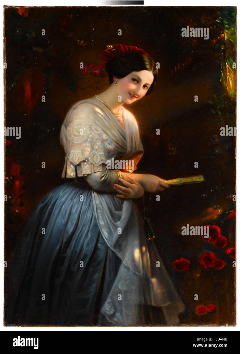 August Riedel's painting 'Römerin in Albano' portrays a young Roman ...