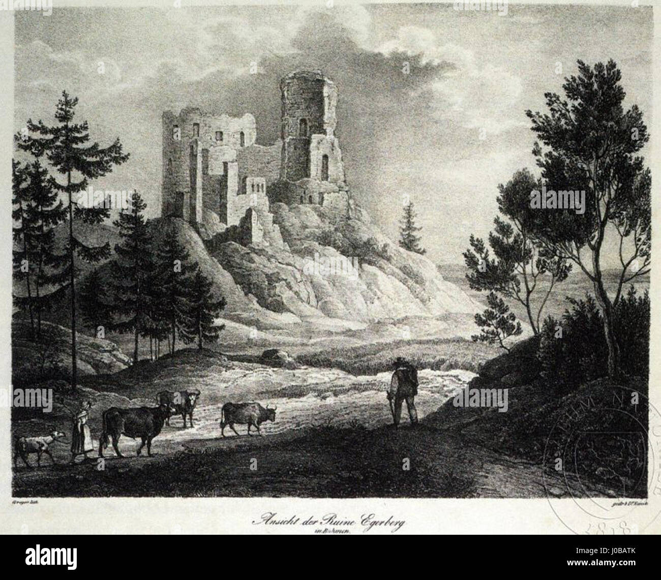 Jan Čehor Greger's 'Egerberk' (circa 1830) depicts the medieval Eger ...