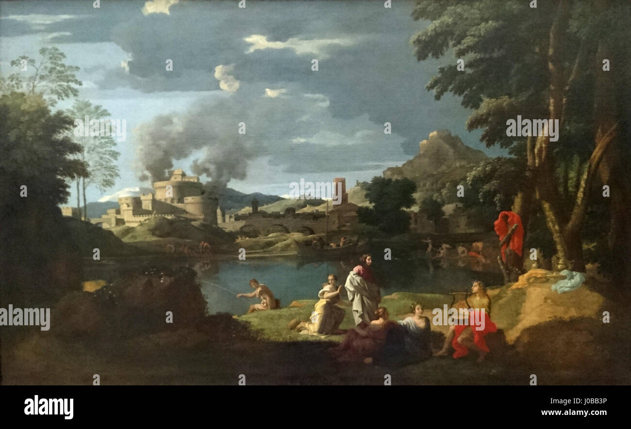 ‘Paysage avec Orphée et Eurydice’ by Nicolas Poussin portrays the ...