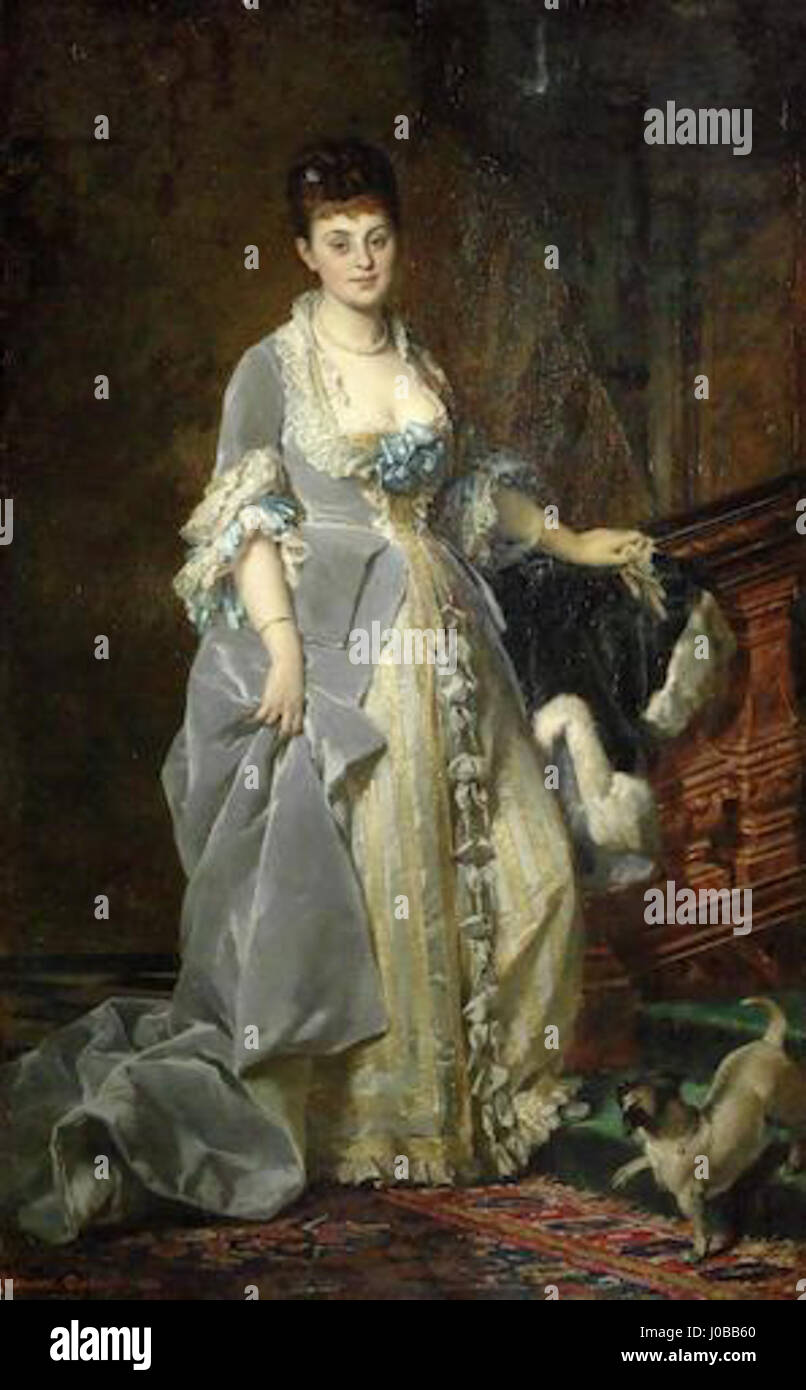 This portrait by Édouard Dubufé from 1874 depicts Mrs. Harry Vane ...